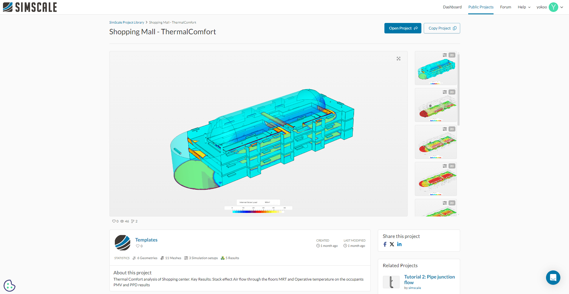 天窓(トップライト)のある建築物の温熱環境(HVAC)解析 - SimScale